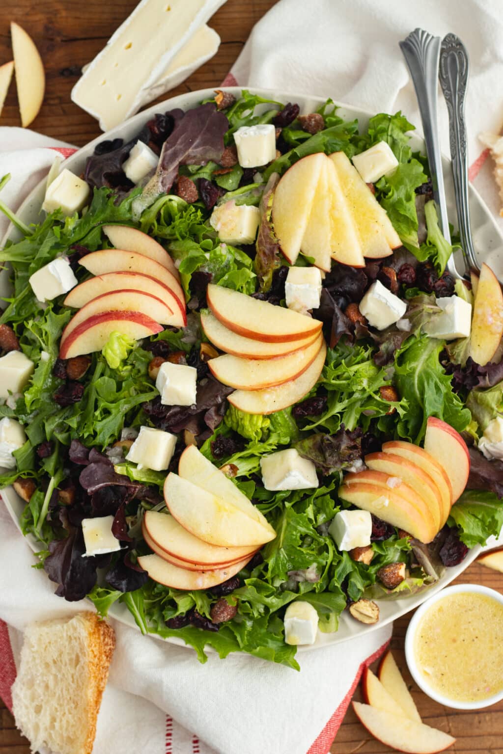 Salad with Brie, Apple and Shallot Vinaigrette - Sprinkled With Balance