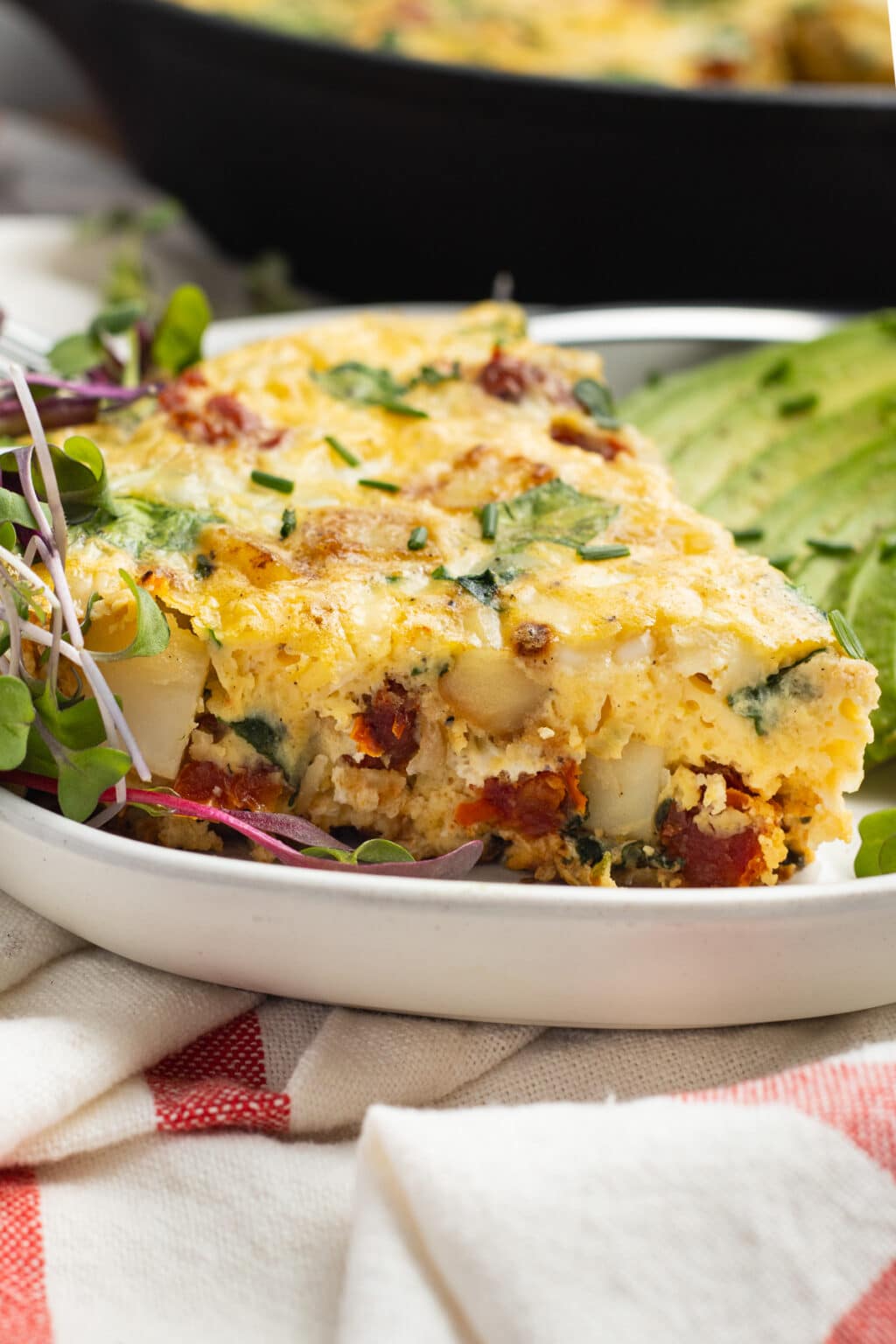 Cottage Cheese Frittata with Sun-Dried Tomatoes - Sprinkled With Balance