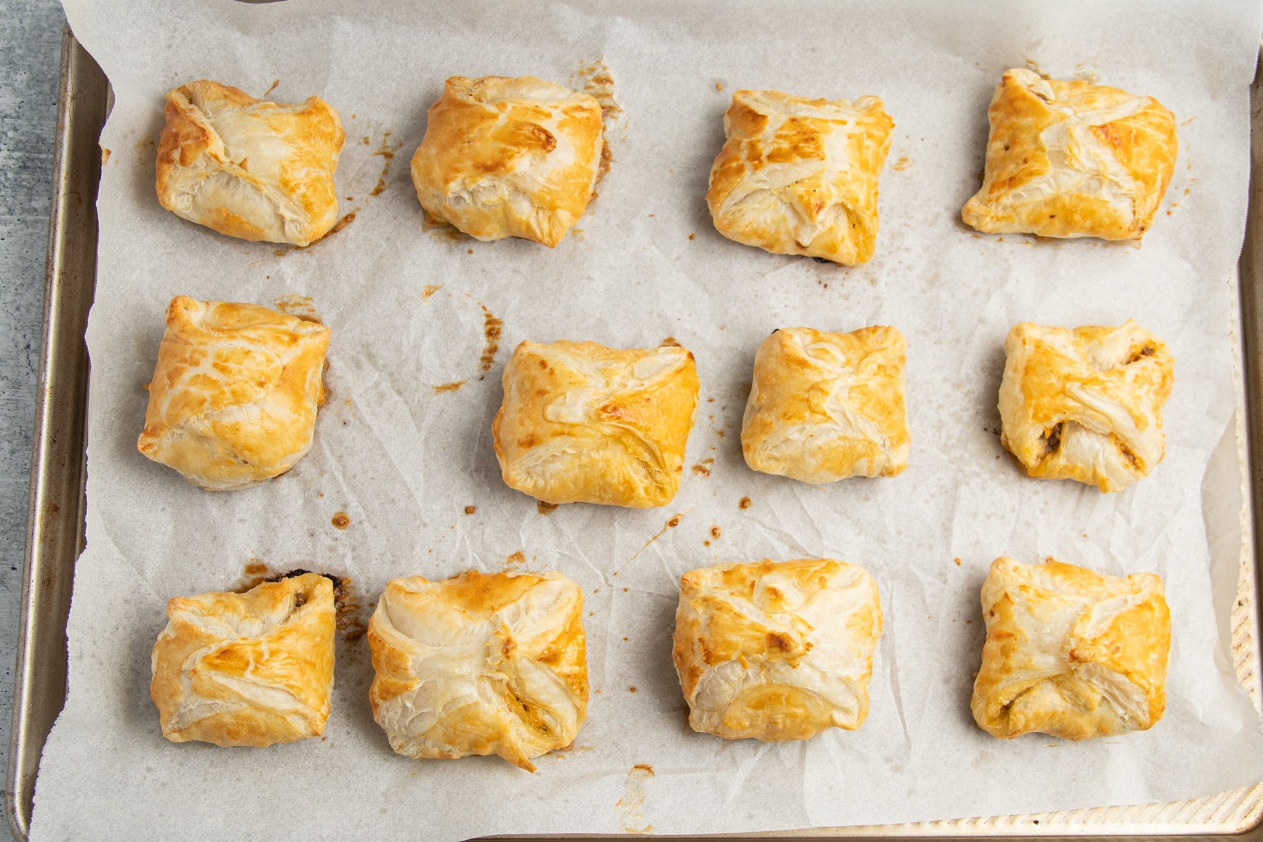 Cheeseburger Puff Pastry Bites - Sprinkled With Balance