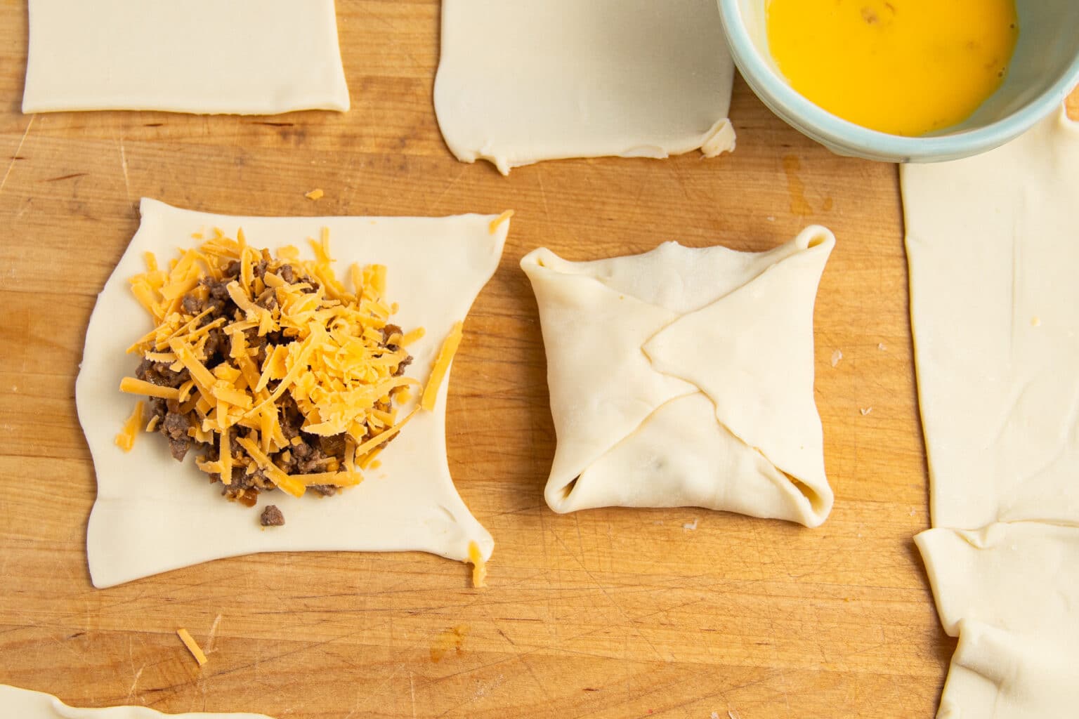 Cheeseburger Puff Pastry Bites - Sprinkled With Balance