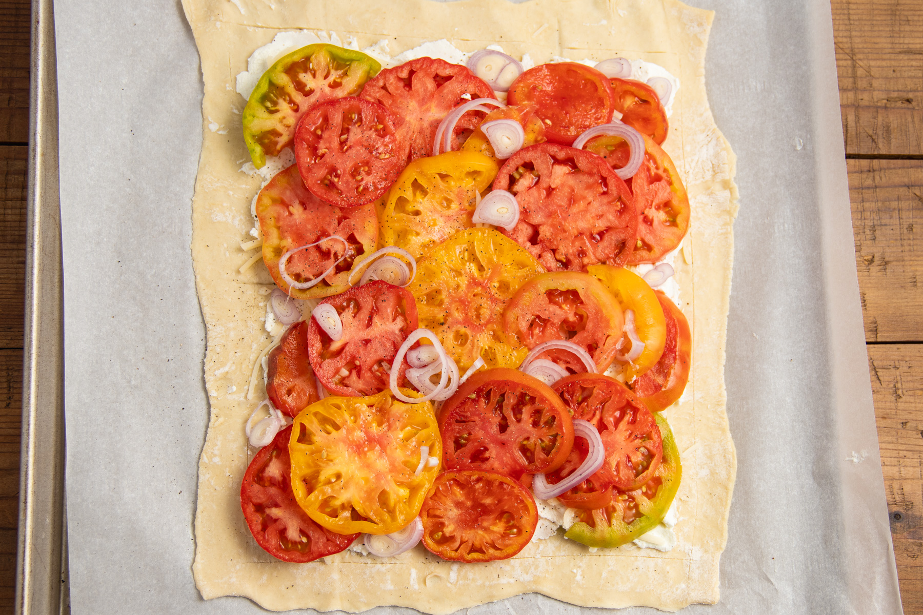 Tomato Goat Cheese Puff Pastry Tart - Sprinkled With Balance