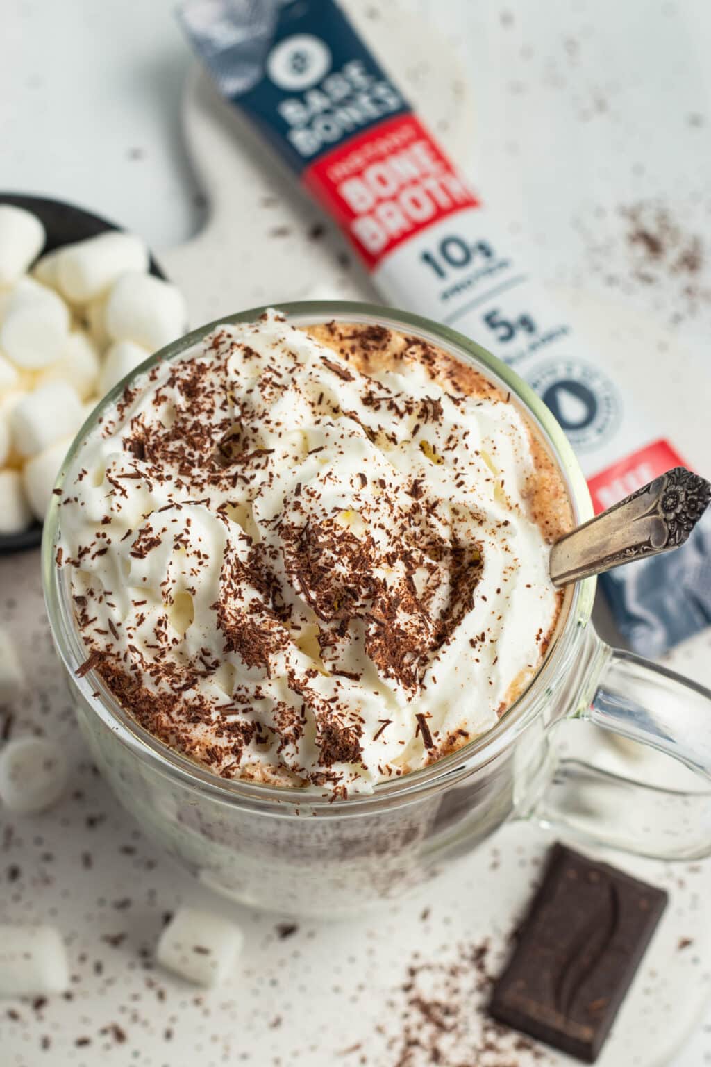 Creamy Bone Broth Hot Chocolate - Sprinkled With Balance