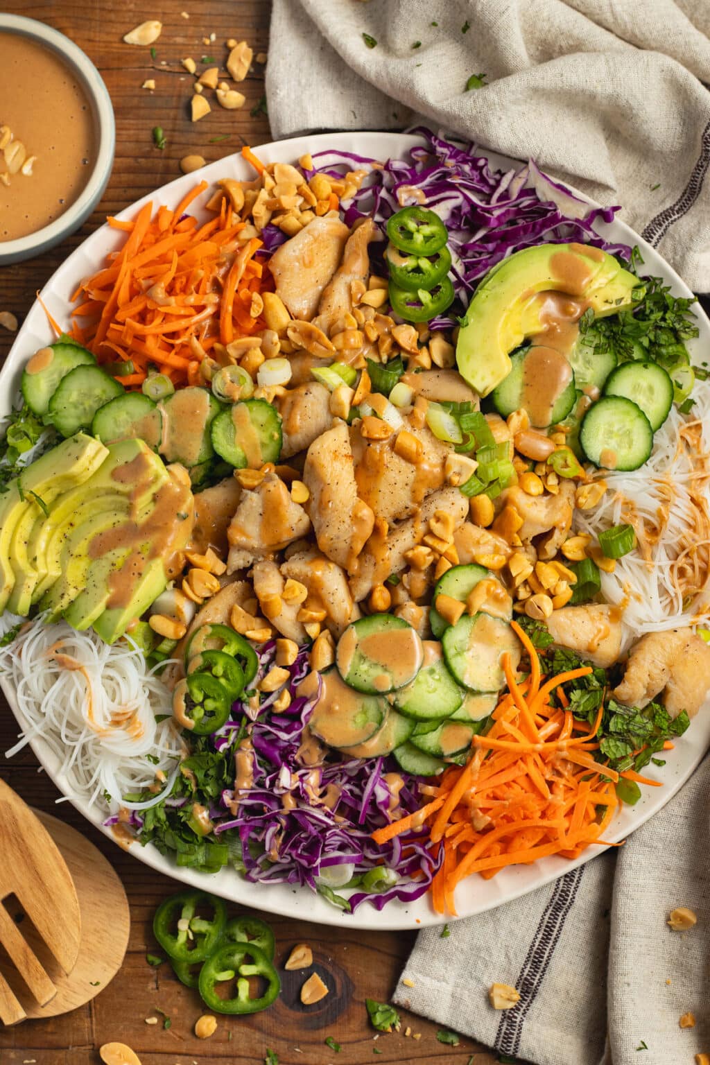 Chicken Spring Roll Salad - Sprinkled With Balance