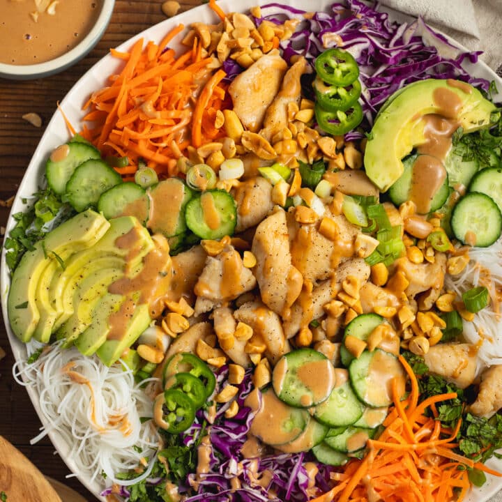 Chicken Spring Roll Salad - Sprinkled With Balance