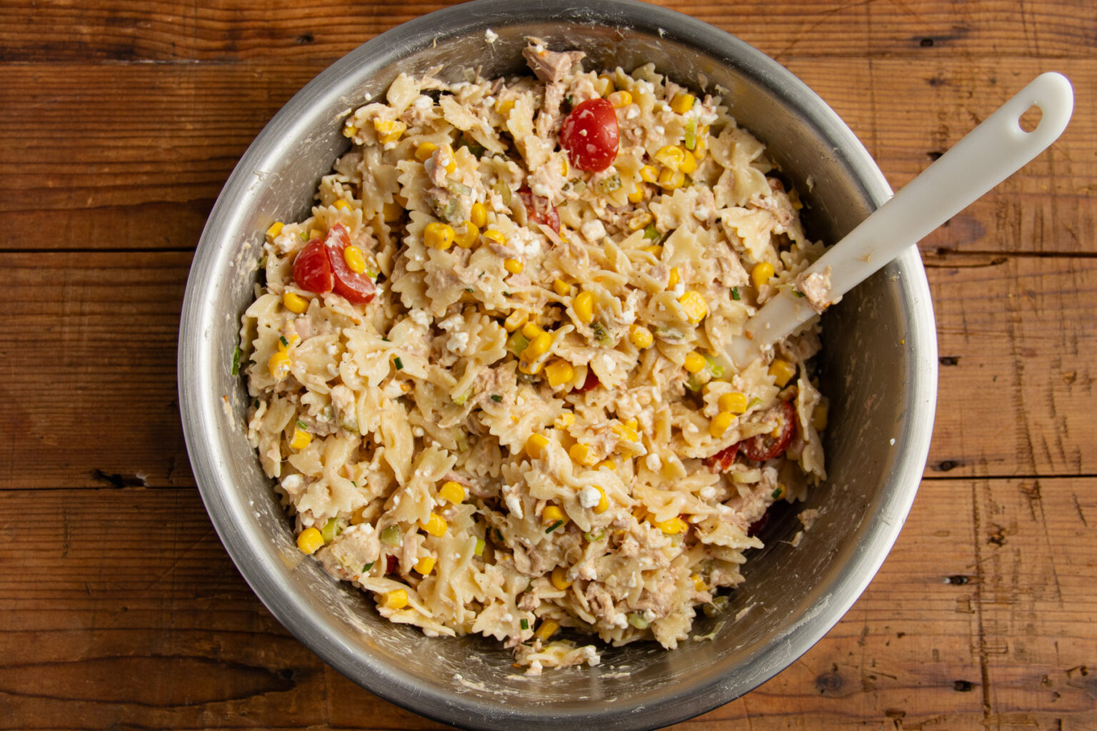 Tuna and Corn Pasta Salad - Sprinkled With Balance