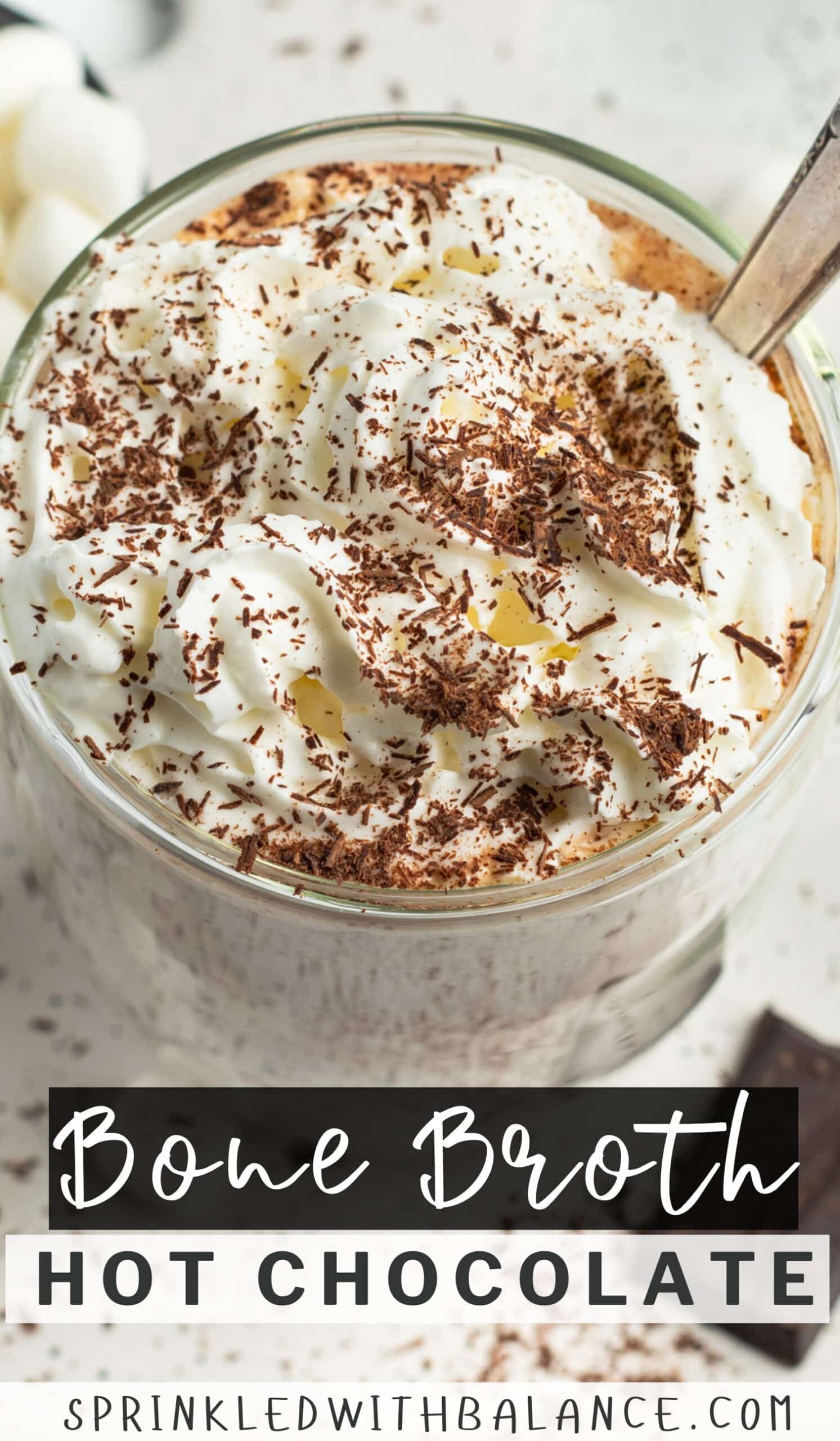 Creamy Bone Broth Hot Chocolate - Sprinkled With Balance